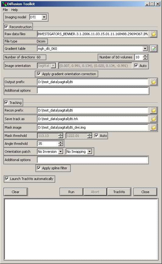 TrackVis :: Diffusion Toolkit